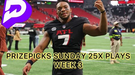 Nfl Week 3 Sunday Prizepicks 25x Plays 09 24 23 Youtube