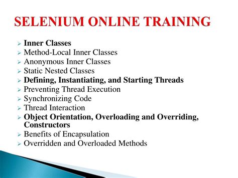 ppt selenium online training courses in india usa uk powerpoint