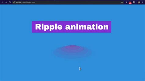 ripple animation using html and css only in 5 minutes