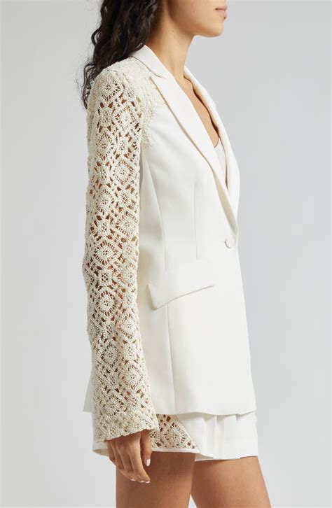 Cinq à Sept Cheyenne Knit Sleeve Blazer Nordstrom