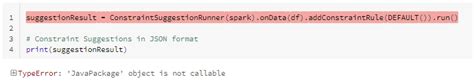 apache spark javapackage object is not callable error for pydeequ