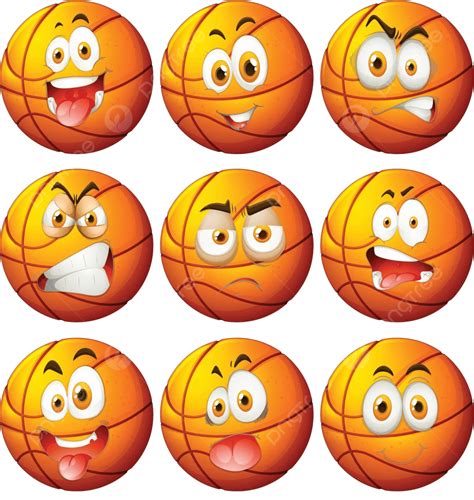 Baloncesto Con Expresiones Faciales Imagen Triste Deporte Vector Png