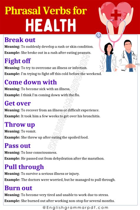 Phrasal Verbs Related To Health In 2024 English Vocabulary Words