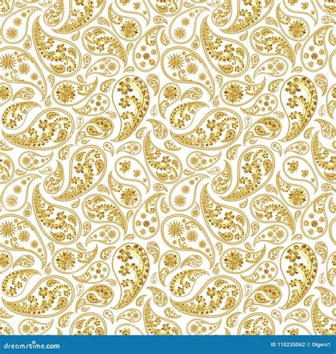 Traditional Paisley Seamless Pattern Stock Illustration Illustration