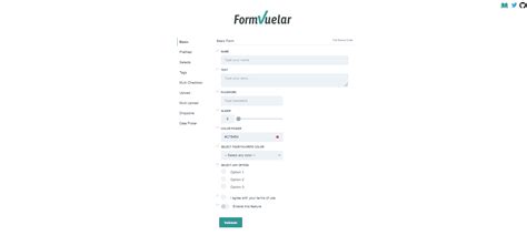 vue form components with server side validation