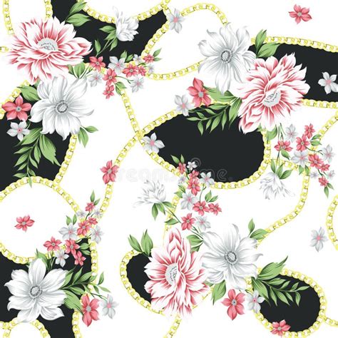 Digital Textile Design Geometrical Traditional Seamless Pattern For
