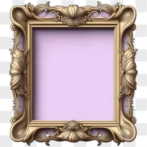 Download Ornate Gold Frame On Purple Background Png Online Creative