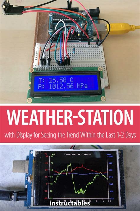 weather station with arduino bme280 and display for seeing the trend