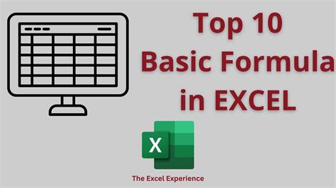 top 10 basic excel formula for beginners chapter 4 youtube