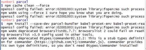 git npm warn registry unexpected warning for registry npmjs