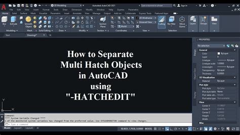 how to separate multi hatch objects in autocad using hatchedit youtube