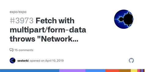 fetch with multipart form data throws network request failed error