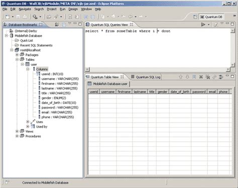 a tutorial about eclipse installing quantumdb 3 3 0 2