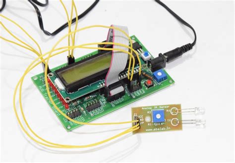 analog ir sensor interfacing with avr atmega16 microcontroller