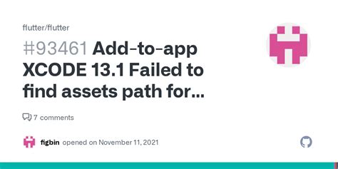 add to app xcode 13 1 failed to find assets path for frameworks app