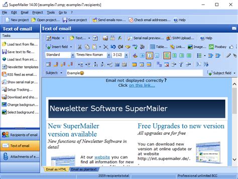 newsletter software supermailer to create and send html newsletters