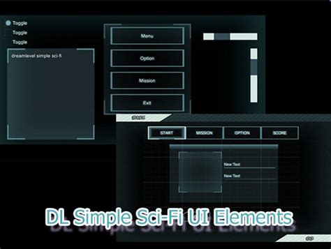 dl simple sci fi ui elements 2d gui unity asset store
