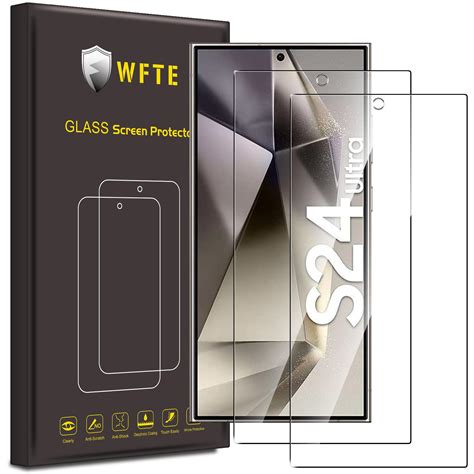 Wfte [2 Pack Protector De Pantalla Para Samsung Galaxy S24 Ultra