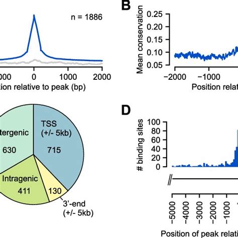 Genome Wide Occupancy Of Ppargc1a Determined By Chip Seq A Plot Of