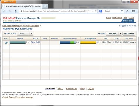 real time sql monitoring in 11g dbaora