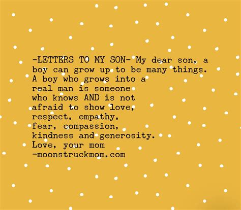 Letters To My Son Series Love Letter 5 Letters To My Son Life