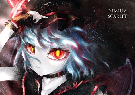 1080p Free Download Remilia Scarlet Dress Water Color White Hair