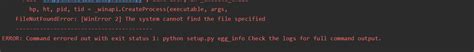 [winerror 2] the system cannot find the file specified