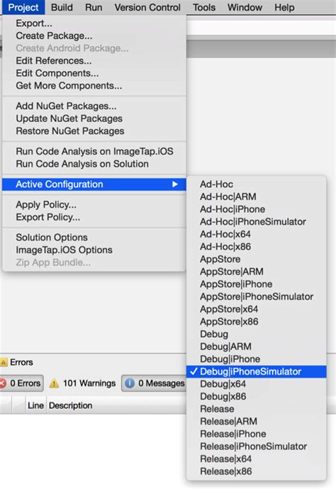 project not built in active configuration xamarin xamarin form