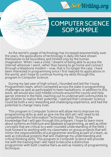 cs statement of purpose example computer science scholarship essay