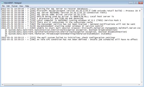 stairway to sql server agent level 5 understanding sql agent error