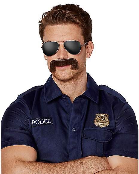 Brown Cop Mustache