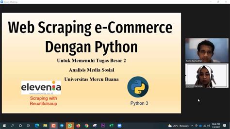 web scraping elevenia dengan python beautifulsoup youtube