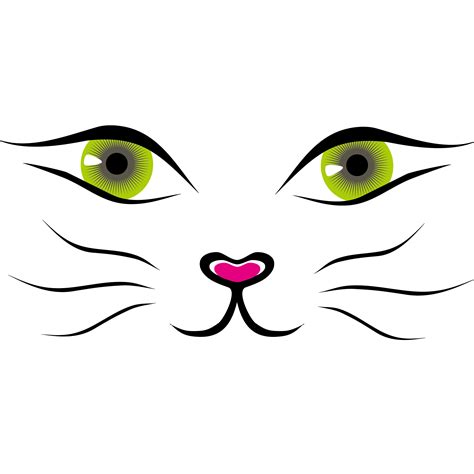 Realistic Cat Face Svg