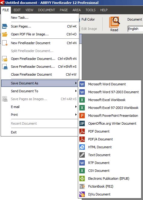 how to convert to pdf using abbyy finereader scan