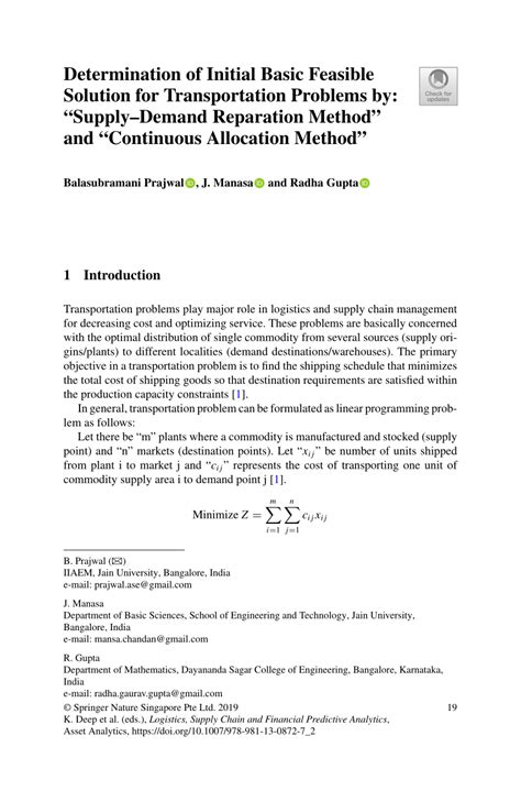 pdf determination of initial basic feasible solution for