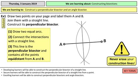 Constructing Perpendicular Bisector Of A Line Segment
