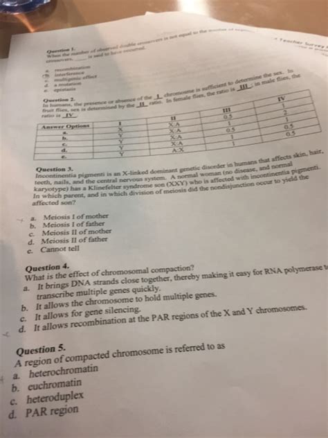Solved Fruit Flies Sex Is Determined By Thel Ratio Is Y