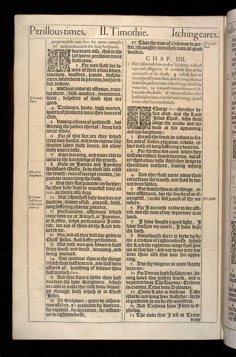 The Second Epistle Of Paul The Apostle To Timothie Original 1611 Kjv