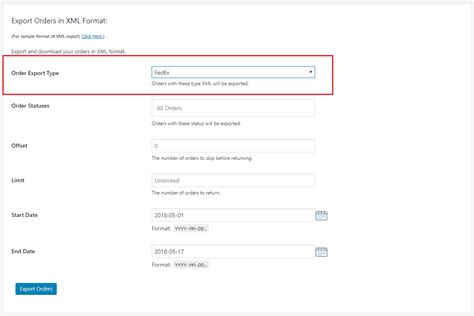 how to export and import orders in xml file from fedex webtoffee