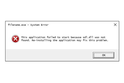 how to fix sdl dll not found or missing errors