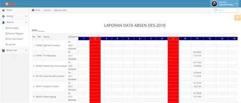 aplikasi absensi karyawan dengan php dan mysql