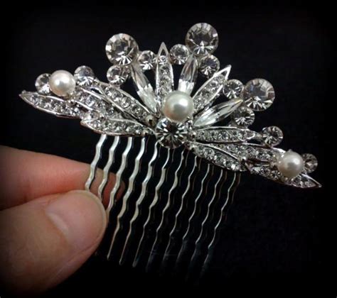 Art Deco Hair Jewelry Gatsby Wedding Hair Comb Pearl Bridal