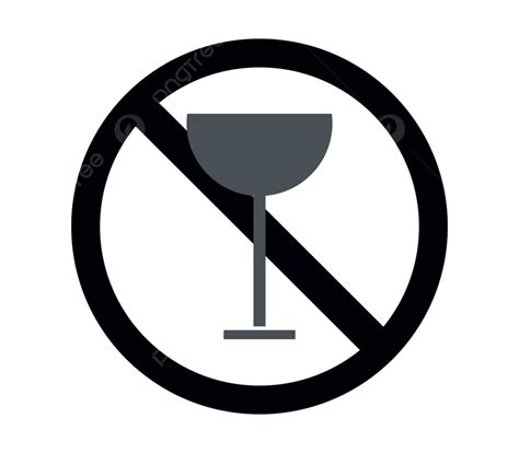 No Alcohol Icon Forbidden Forbid Beverage Vector Forbidden Forbid