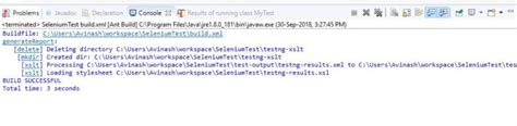 xslt reporting in selenium automation framework with