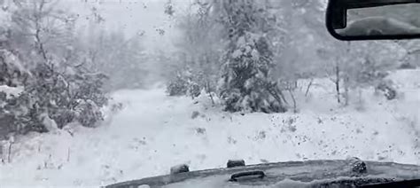 You Cant Even See The Road In This First Snowfall Of The Season
