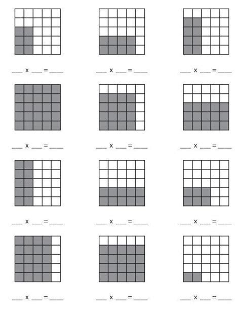 blank array worksheets matemática exercícios de matemática