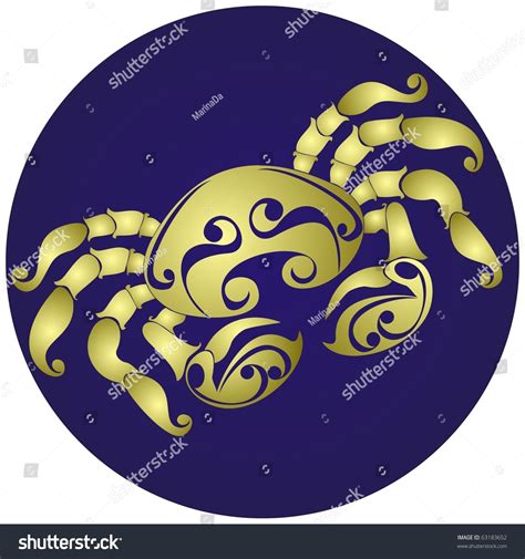 Cancer Astrology Sign Vector Zodiac Stock Vector Royalty Free