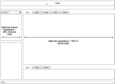 layout rows and columns to expand as a percentage of overall screen