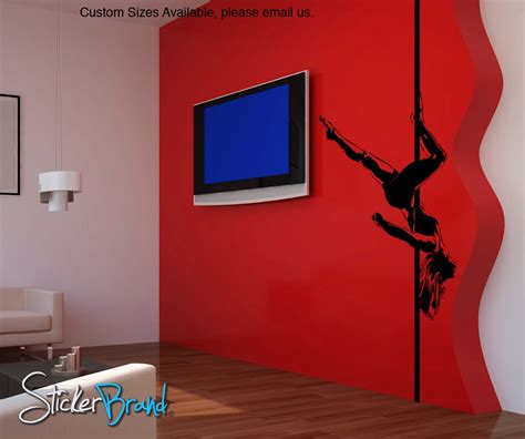 Vinyl Wall Decal Sticker Pole Dancer Ac184s Etsy