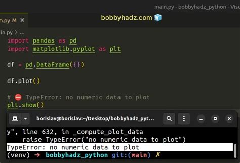 pandas typeerror no numeric data to plot [solved] bobbyhadz